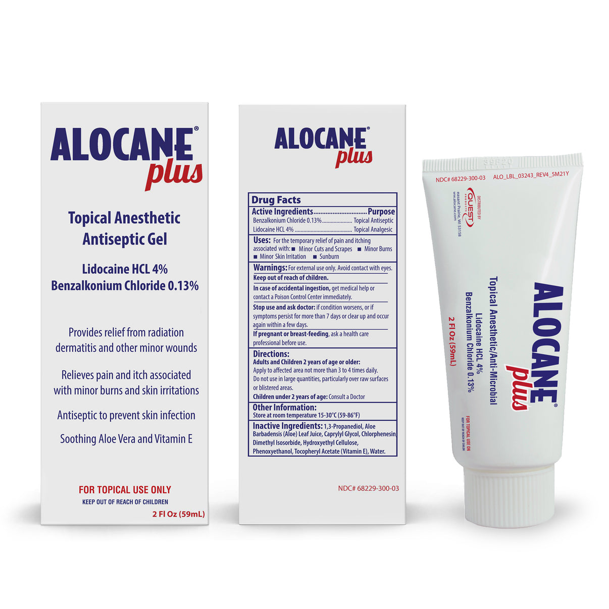 ALOCANE Plus Topical Anesthetic Wound Care, 2 Fluid Ounce clear gel ...