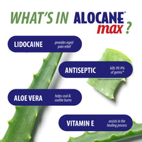 ALOCANE Max Maximum Strength Emergency Burn Gel with Antiseptic, 2.5 F ...