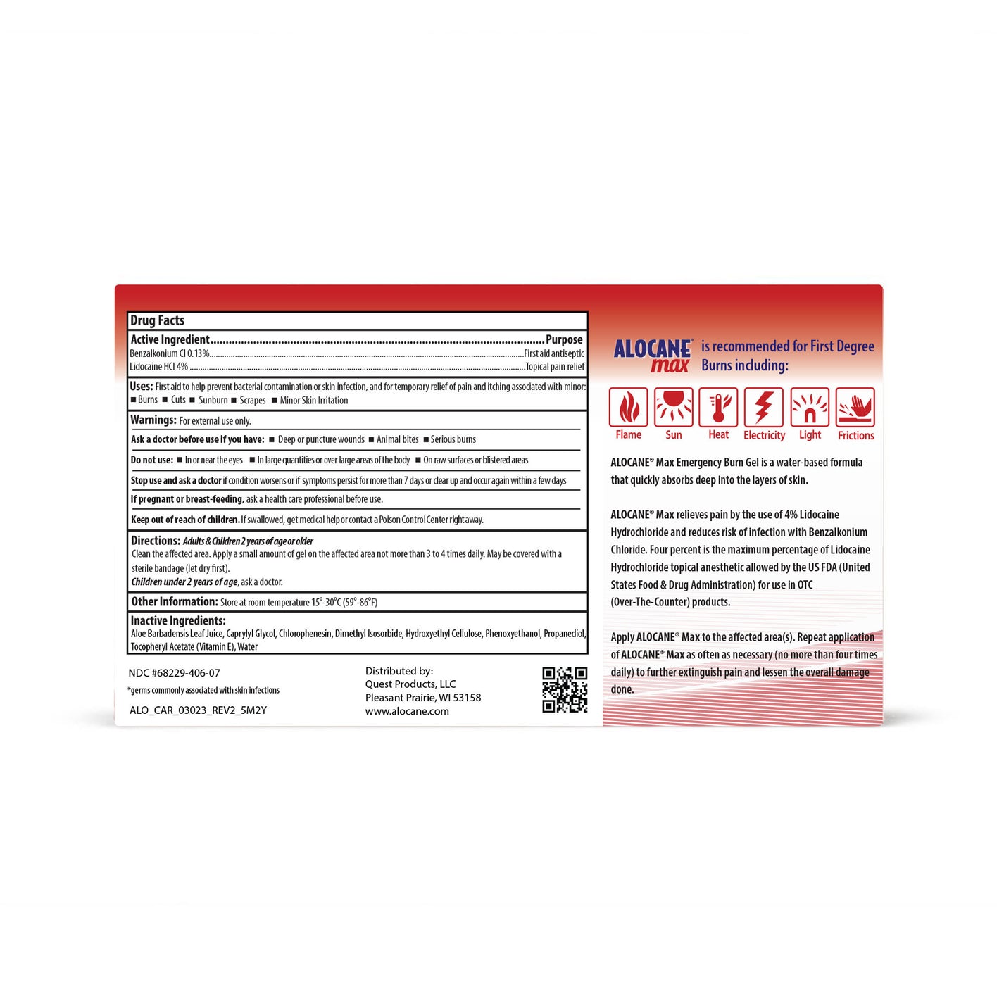 ALOCANE Max Maximum Strength Emergency Burn Gel Packets with Antisepti ...